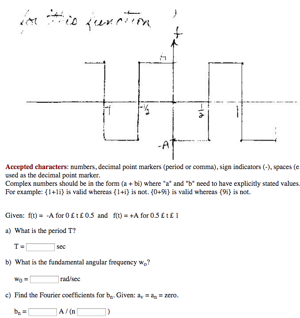 Solved Basic questions on Fourier Series with graph | Chegg.com