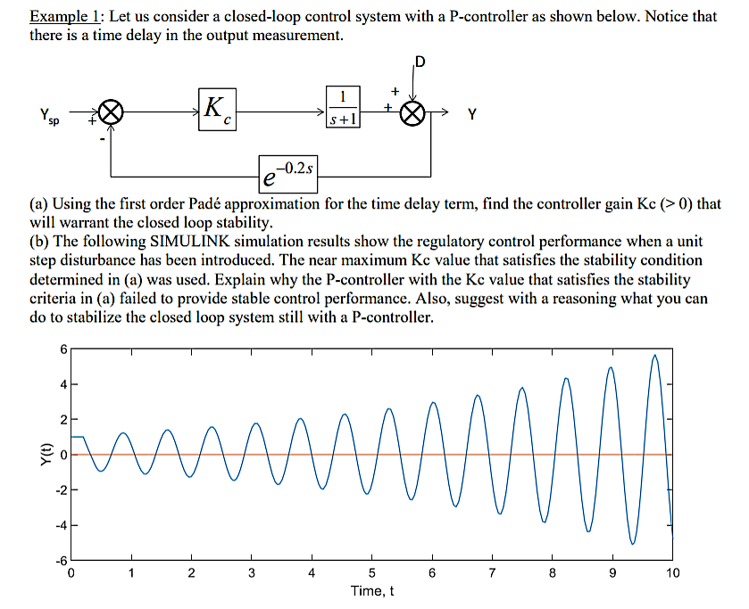 Example 1: Let us consider a closed-loop control | Chegg.com