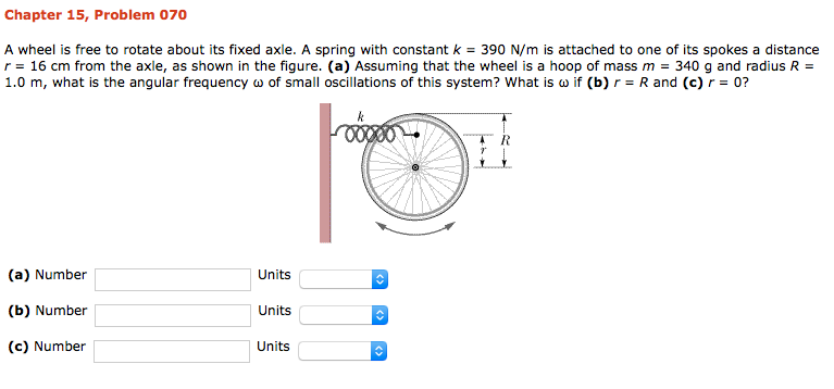 Solved Chapter 15, Problem 070 A wheel is free to rotate | Chegg.com