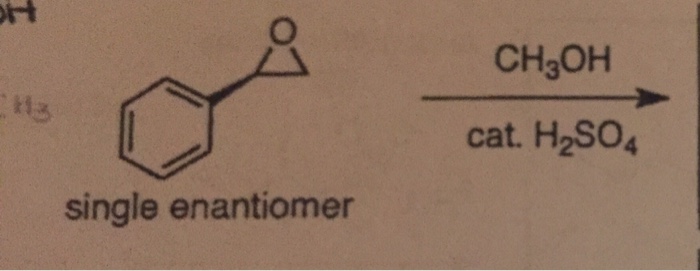 Solved CH3OH cat. H2SO4 single enantiomer | Chegg.com