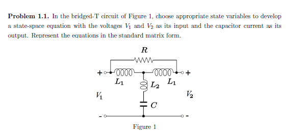 Solved In the bridged-T circuit of Figure 1, choose | Chegg.com