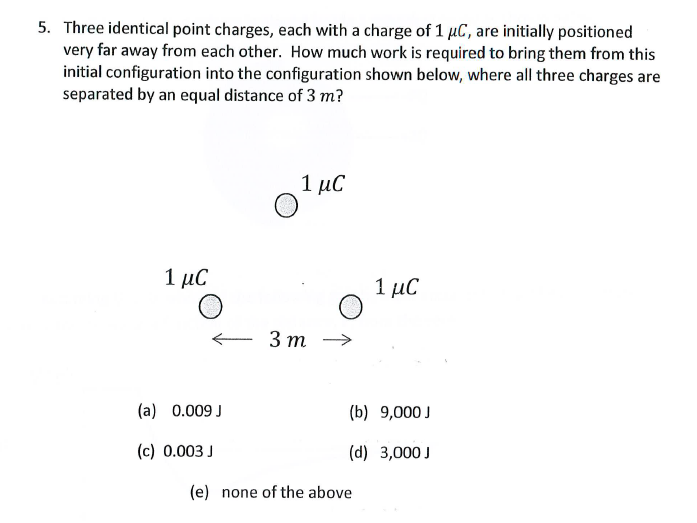 Solved Three identical point charges, each with a charge of | Chegg.com
