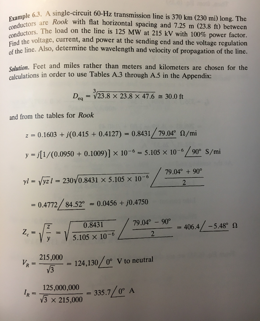 Solved The Sending End Voltage Current And Power Factor Of