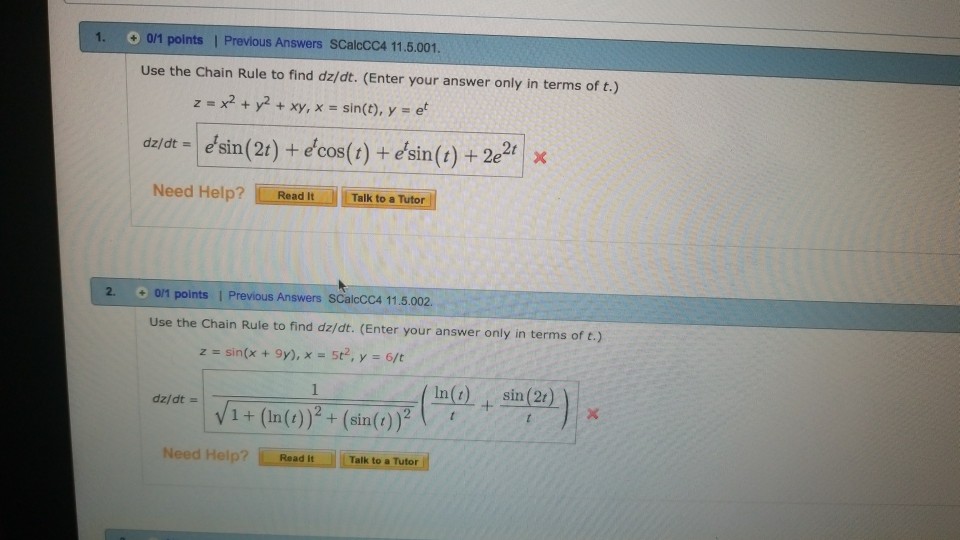 Solved 1. 0/1 points Previous Answers SCalcCC4 11.5.001 Use | Chegg.com Solved 1. 0/1 points Previous Answers SCalcCC4 11.5.001 Use | Chegg.com