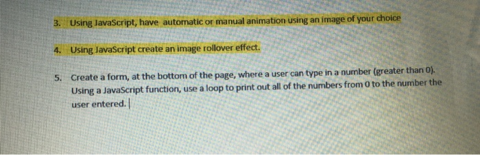 Solved Using Javascript Have Automatic Or Manual Animation
