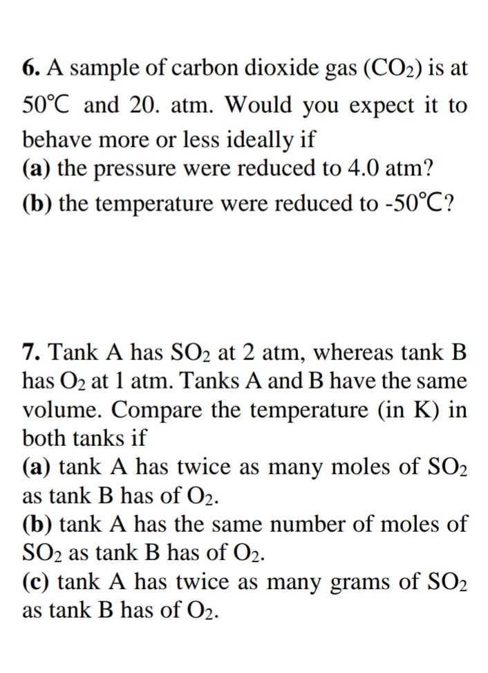 Solved 6. A sample of carbon dioxide gas (CO2) is at 50°C | Chegg.com