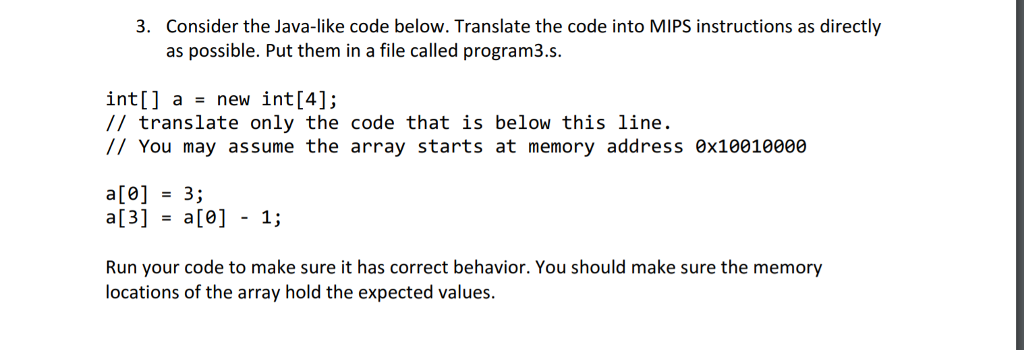 Solved Consider the Java-like code below. Translate the code | Chegg.com
