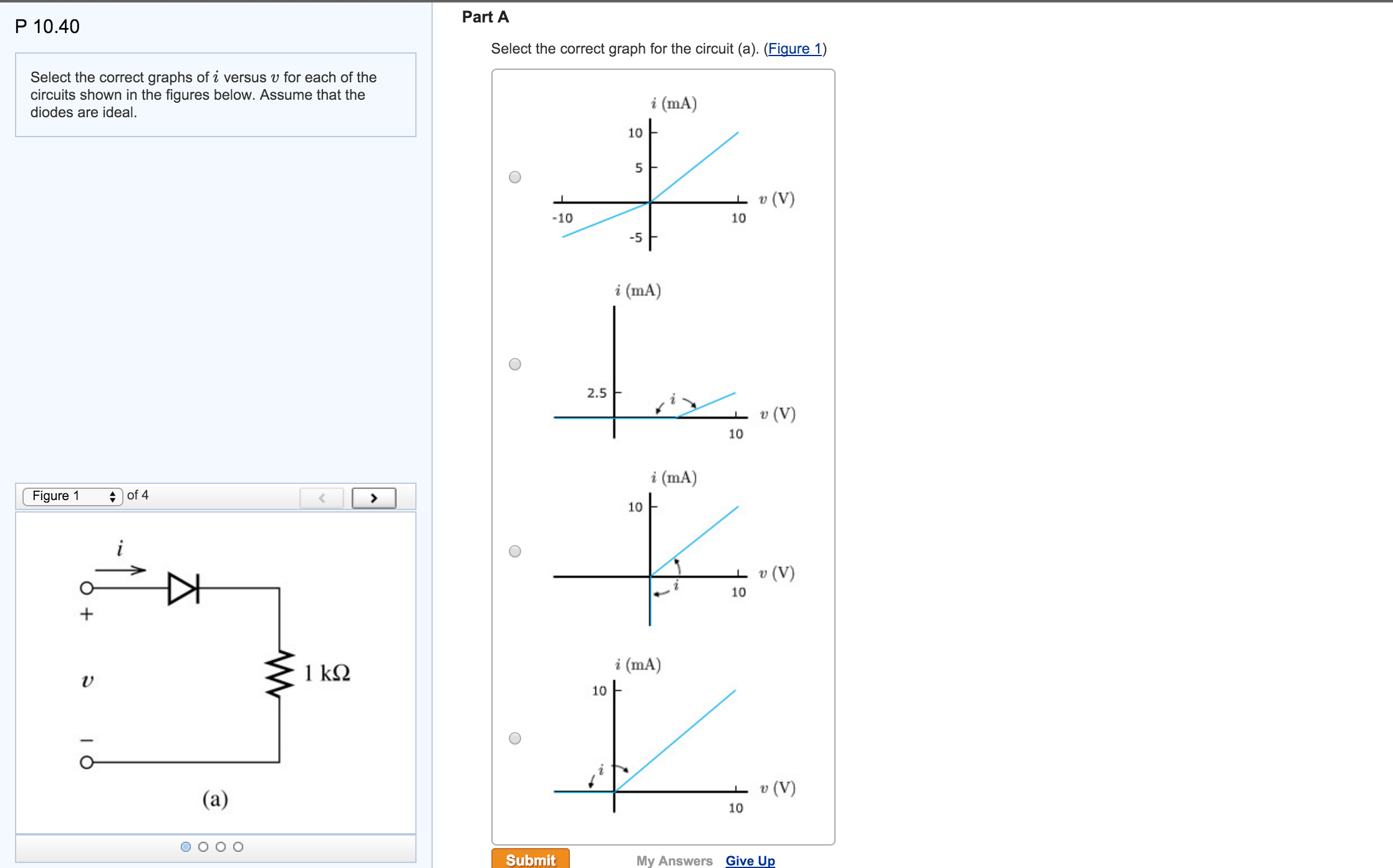 Solved Part A P 10.40 Select the correct graph for the | Chegg.com