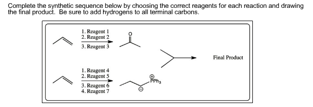 Solved Completethe synthetic sequence below by choosing the | Chegg.com