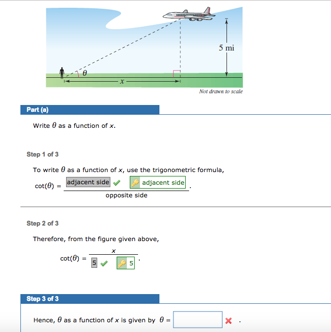 Solved write theta as a function of x To write theta as a | Chegg.com