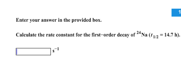 Solved Calculate the rate constant for the first-order decay | Chegg.com