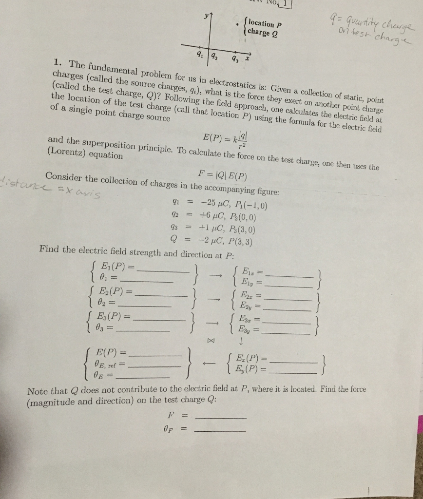 Solved The fundamental problem for us in electrostatics | Chegg.com