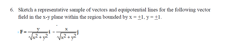 Solved Sketch a representative sample of vectors and | Chegg.com