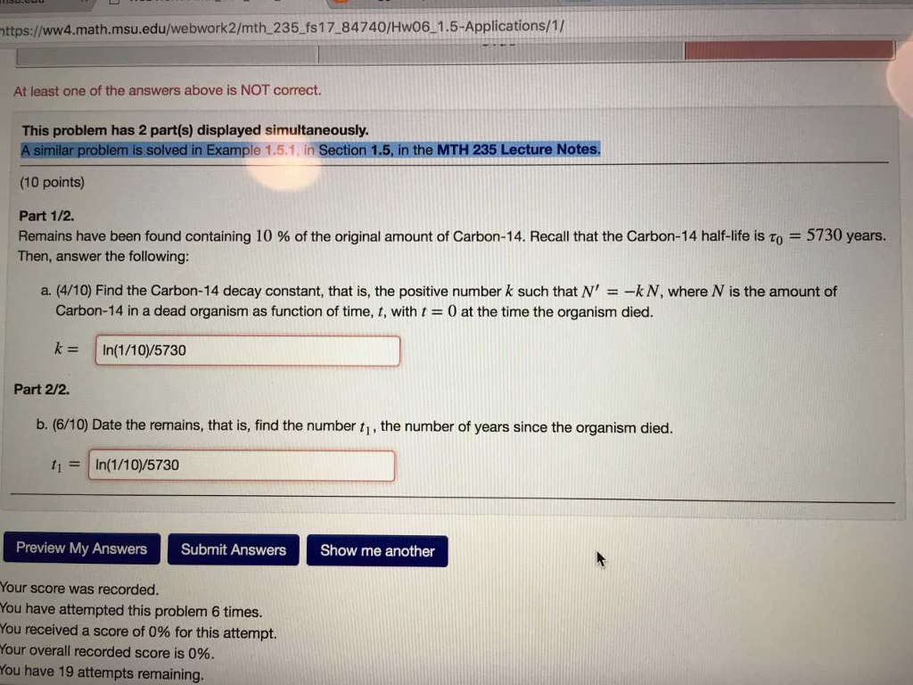 Solved ttps://ww4.math.msu.edu/webwork2/mth 235 | Chegg.com