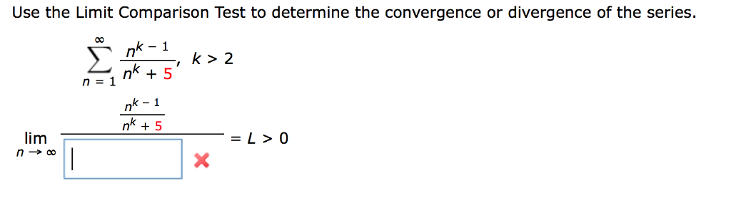 Solved Use the Limit Comparison Test to determine the | Chegg.com