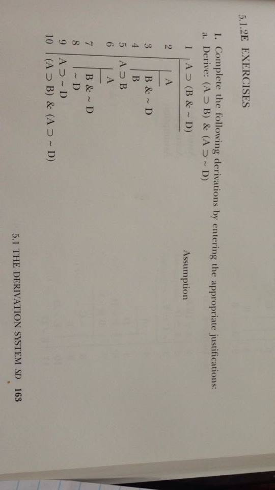 Solved Complete the following derivation by entering the | Chegg.com