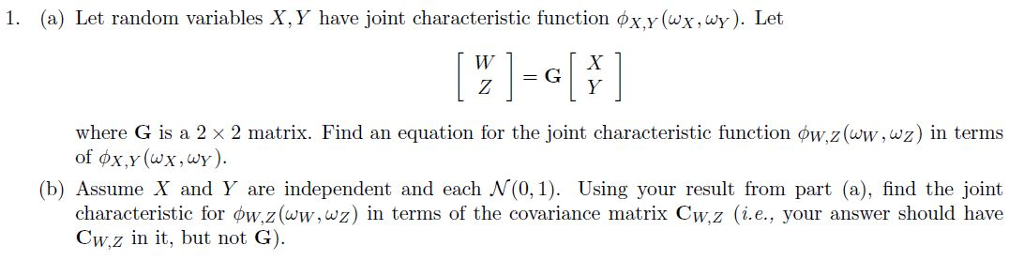 1. (a) Let random variables X, Y have joint | Chegg.com
