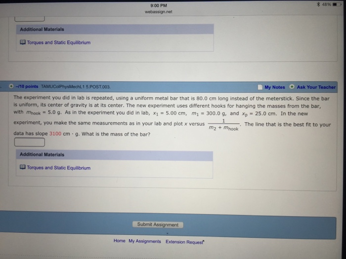 Solved The experiment you did in lab is repeated, using a | Chegg.com