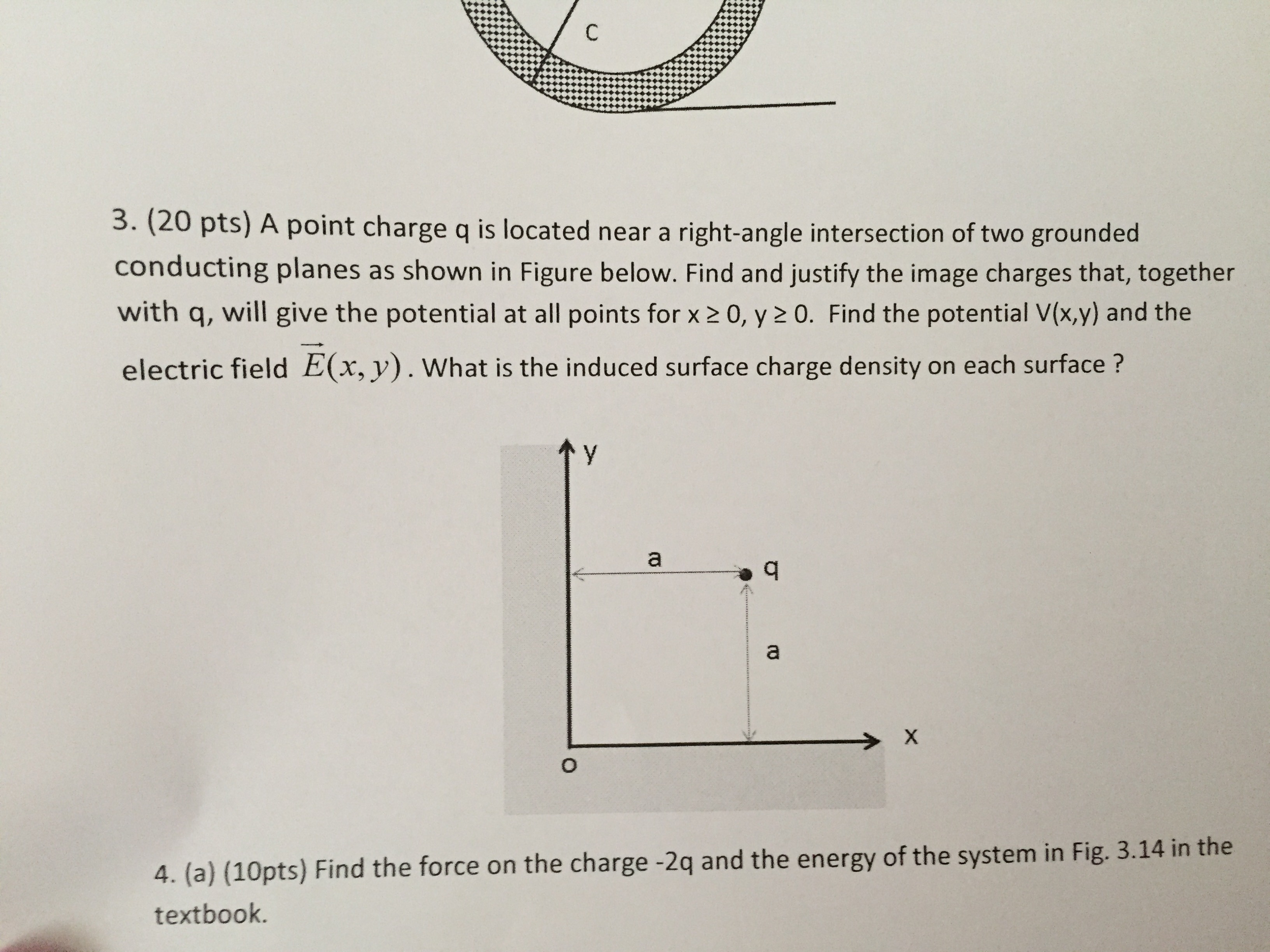 A point charge q is located near a right-angle | Chegg.com