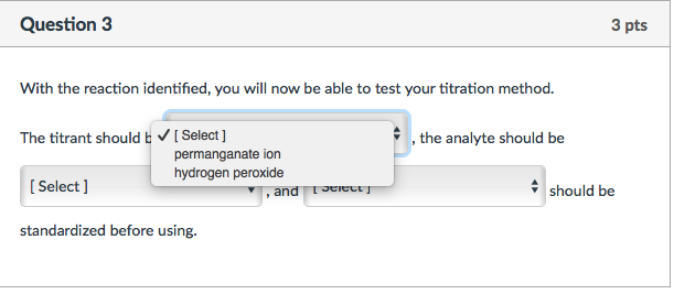Solved Question 3 3 pts With the reaction identified, you | Chegg.com
