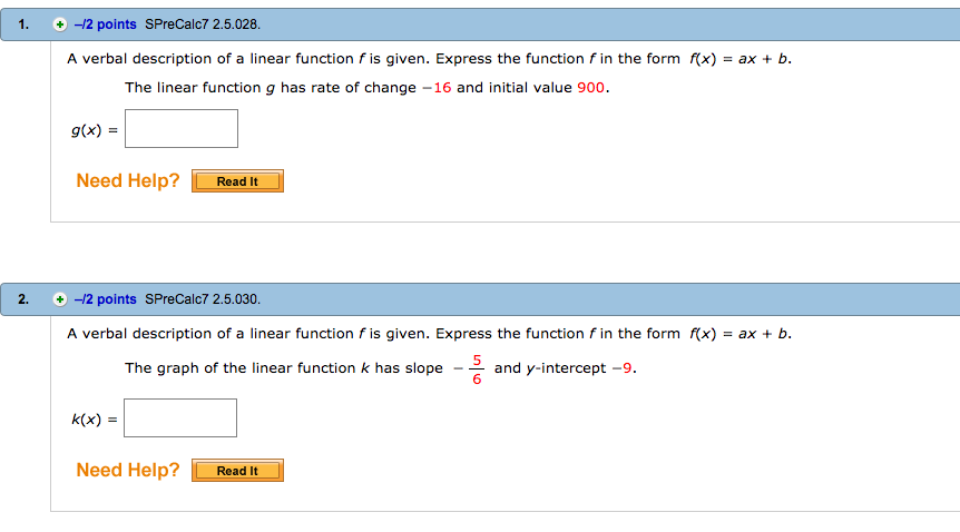 Solved A verbal description of a linear function f is given. | Chegg.com