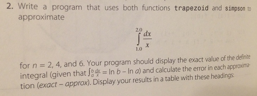 Solved 2. Write a program that uses both functions trapezoid | Chegg.com