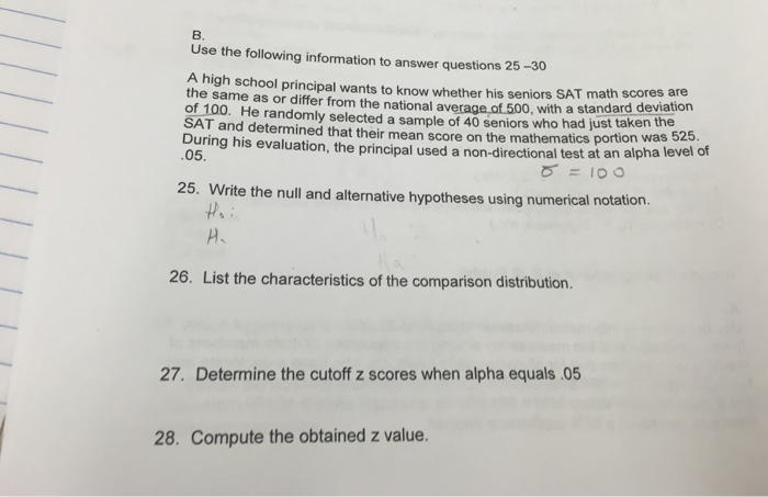 Solved Use following information to answer questions 25 -30 | Chegg.com