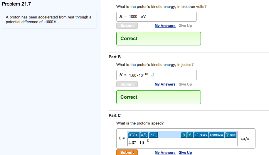 Solved Problem 21 7 A Proton Has Been Accelerated From Rest