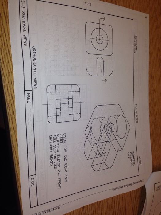 Solved Sketch the front view, right side top view and | Chegg.com