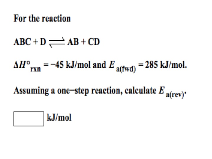 Solved For the reaction Delta H degree rxn = -45 kJ/mol and | Chegg.com
