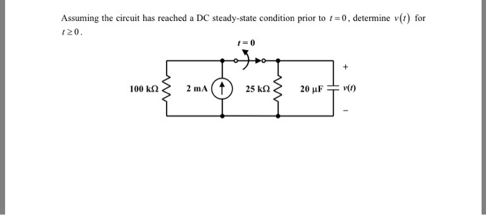 Solved Assuming the circuit has reached a DC steady-state | Chegg.com
