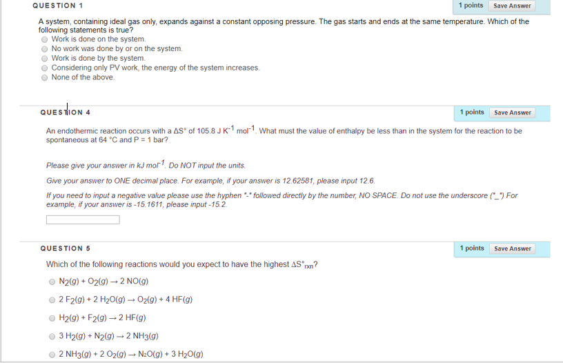 Solved QUESTION 1 1 points Save Answer A system, containing | Chegg.com