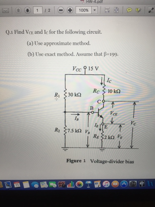 Solved Find V_ce and I_c for the following circuit. Use | Chegg.com