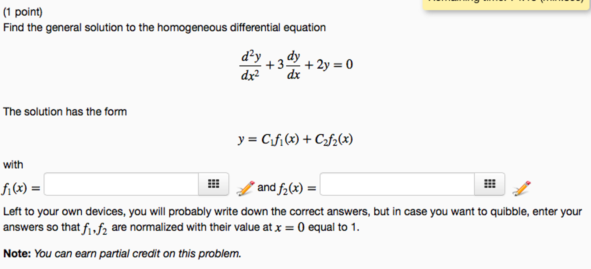 Solved Find the general solution to the homogeneous | Chegg.com