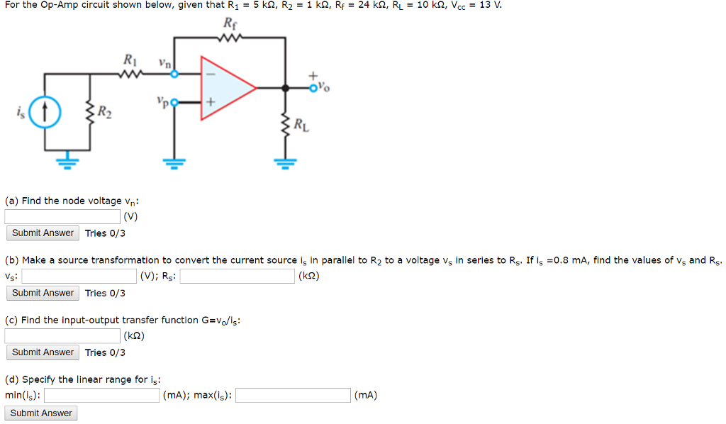 Solved For the Op-Amp circuit shown below, given that R1-5 | Chegg.com