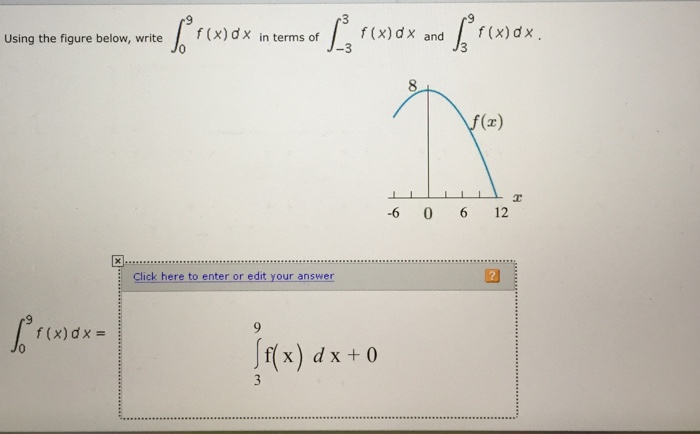 Solved Using the figure below, write integral_0^9 f (x) d X | Chegg.com Solved Using the figure below, write integral_0^9 f (x) d X | Chegg.com