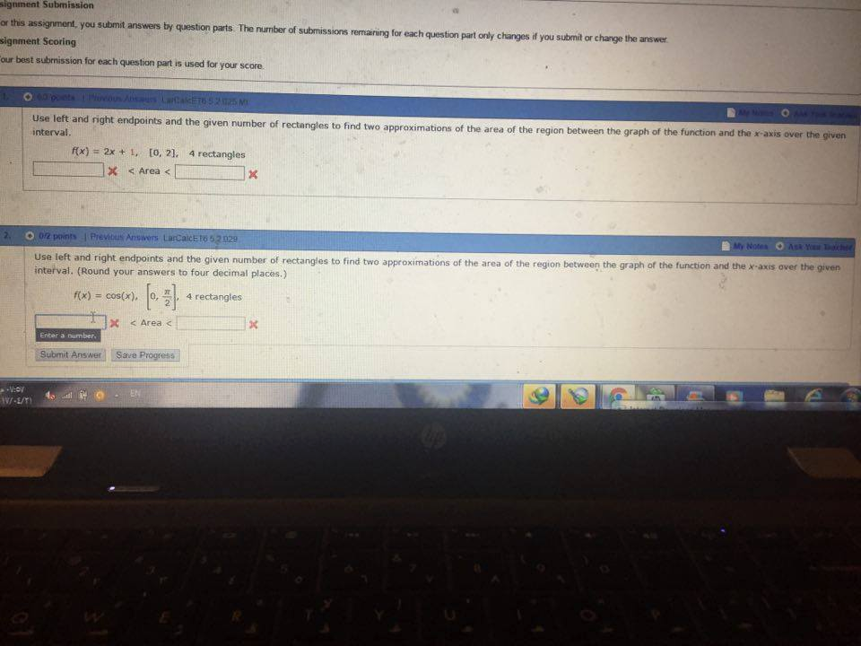 Solved Use left and right endpoints and the given number of | Chegg.com