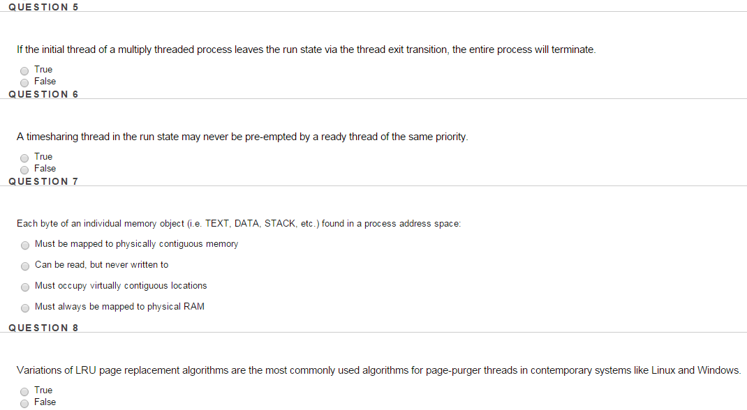 If the initial thread of a multiply threaded process | Chegg.com