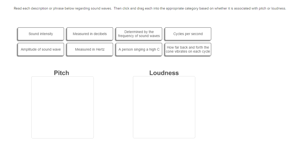 Solved Read each description or phrase below regarding sound | Chegg.com Solved Read each description or phrase below regarding sound | Chegg.com