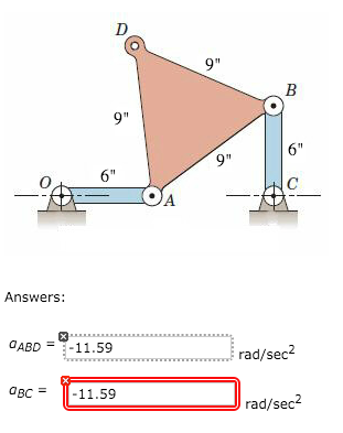 Solved The triangular plate ABD has a clockwise angular | Chegg.com