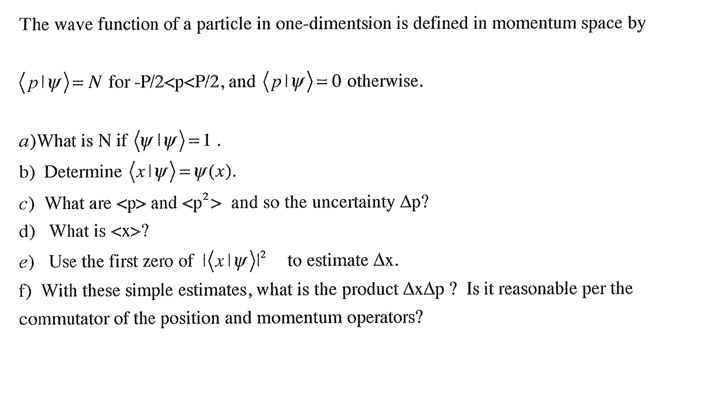 Solved The wave function of a particle in one-dimension is | Chegg.com