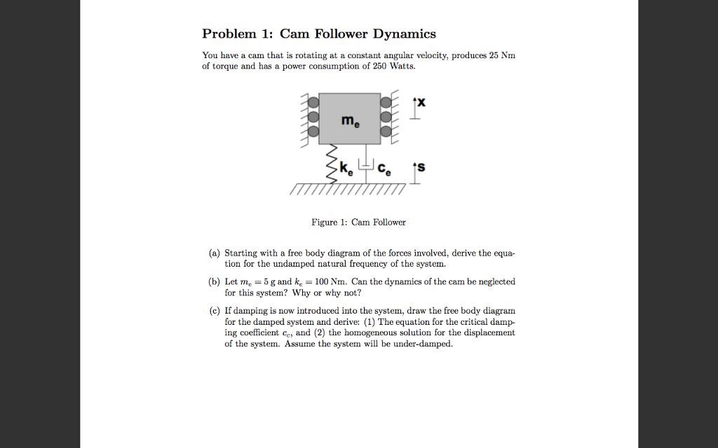Solved You have a cam that is rotating at a constant angular | Chegg.com