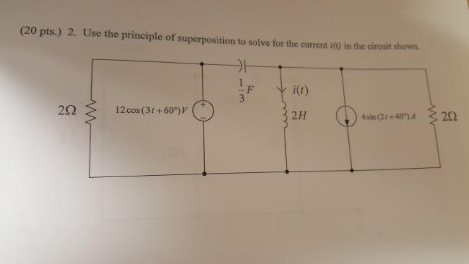 Solved Use the principle of superposition to solve for the | Chegg.com