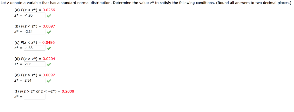 Solved Let z denote a variable that has a standard normal | Chegg.com