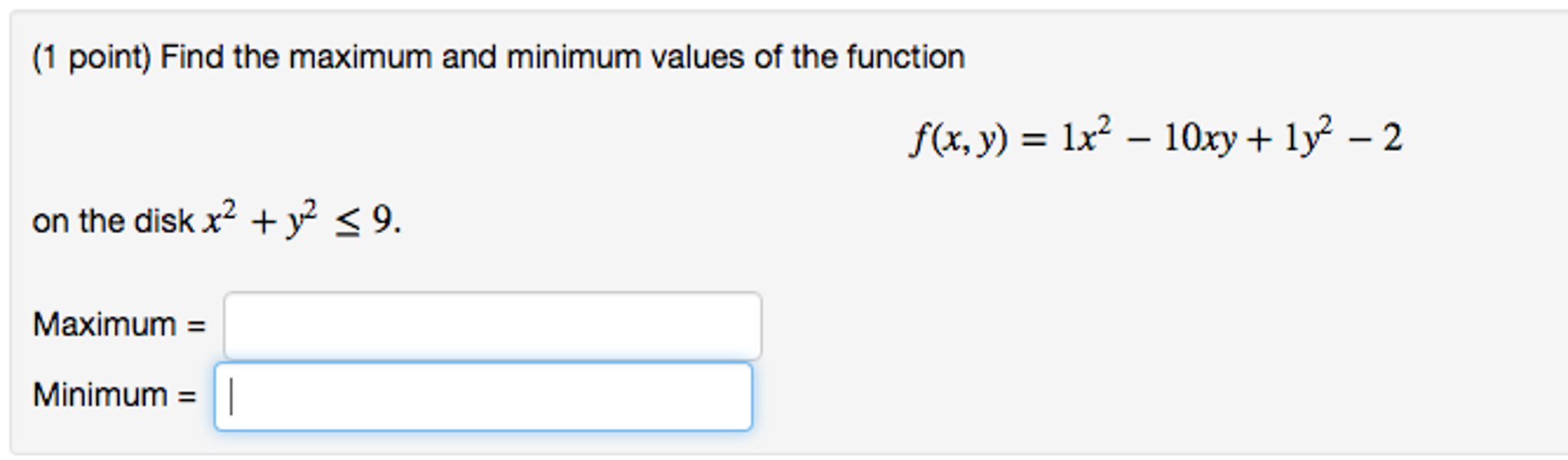 Solved Find The Maximum And Minimum Values Of The Function 5223
