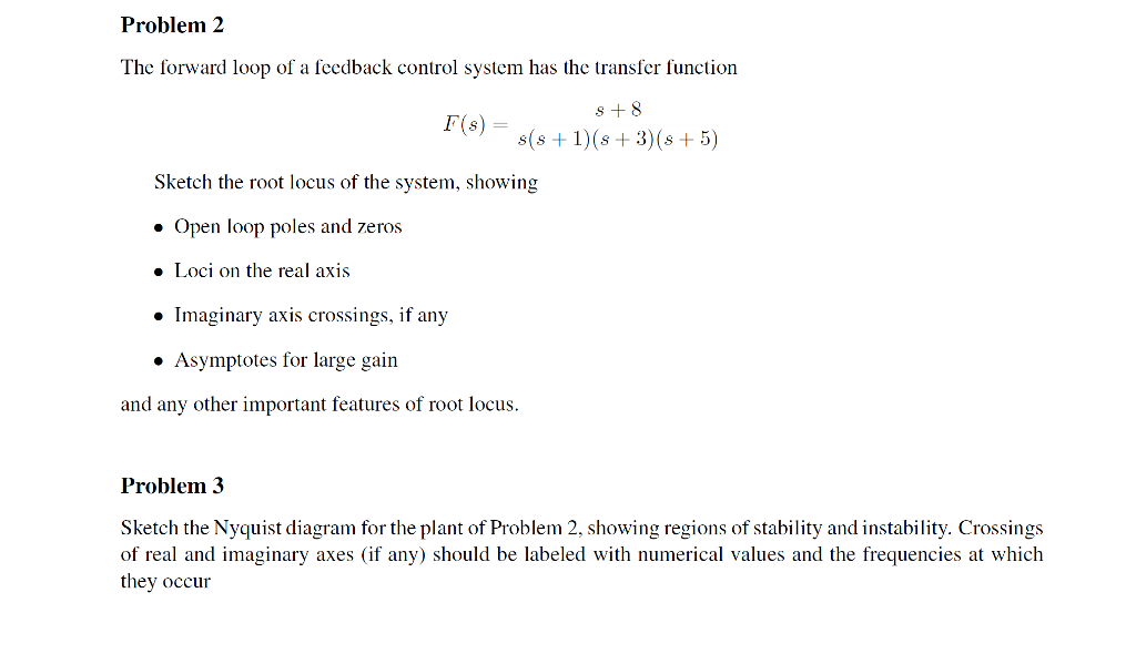 Solved Problem 1 The forward transmission of a linear | Chegg.com
