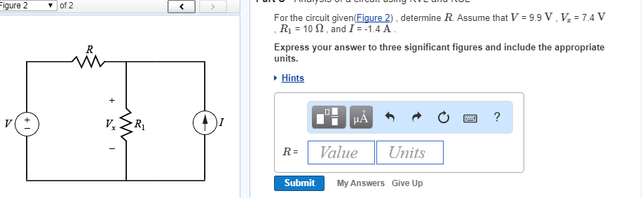 Solved For the circuit given(Figure 2), determine R. | Chegg.com