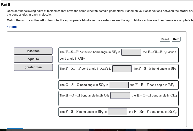 Solved Consider the following pairs of molecules that have | Chegg.com