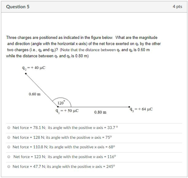 Solved Question 1 4 Pts Each Of Three Objects Has A Net