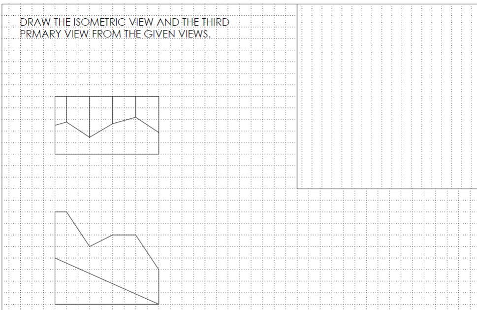 Solved DRAW THE ISOMETRIC VIEW AND THE THIRD PRIMARY VIEW | Chegg.com